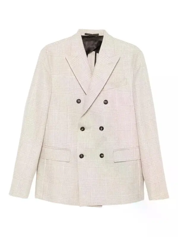 Incotex Checked Double-breasted Blazer