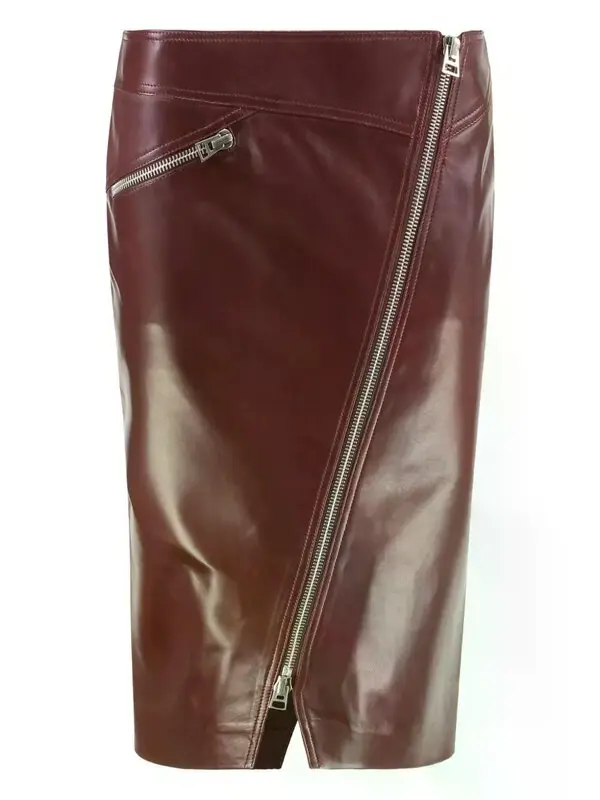 TOM FORD Leather Zip-pocket Skirt