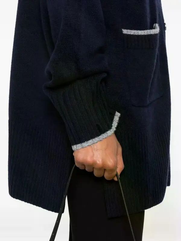Pinko Button-up Cardigan With Patch Pockets - Blue