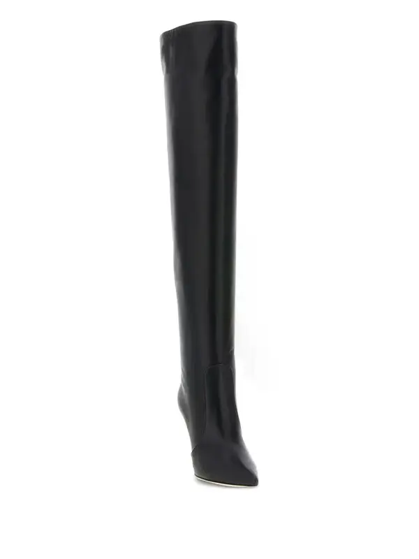 GIANVITO ROSSI 85mm Hansen Cuissard Pointed-toe Boots - Black