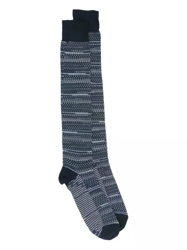 Missoni Zigzag Knee-high Socks - Blue