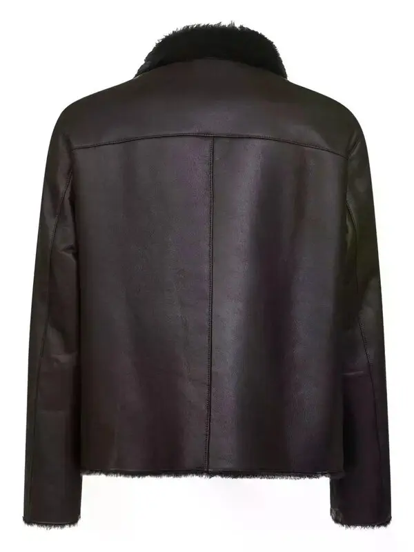 Giorgio Armani Fur-collar Leather Jacket