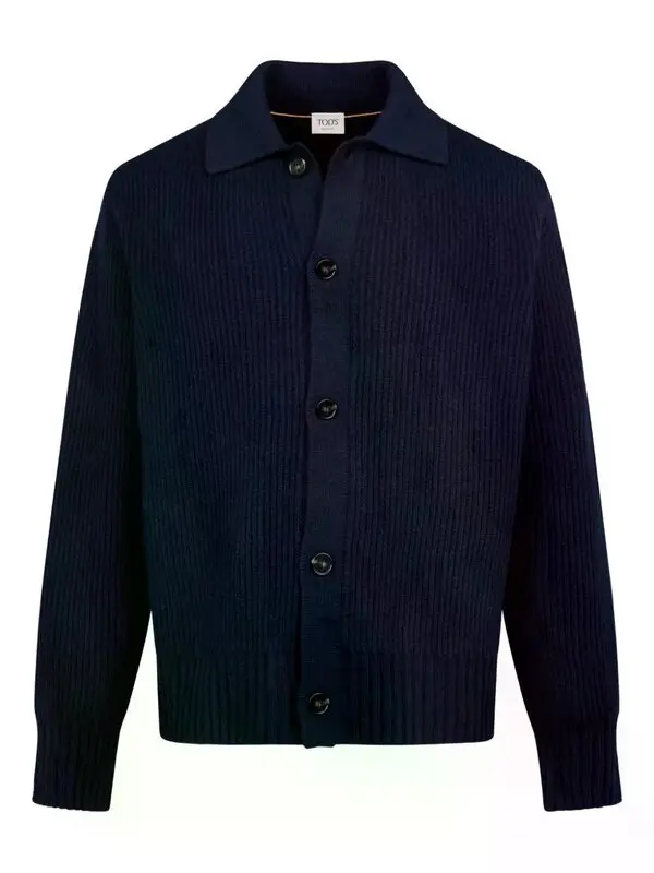 TOD'S Ribbed Polo-collar Cardigan