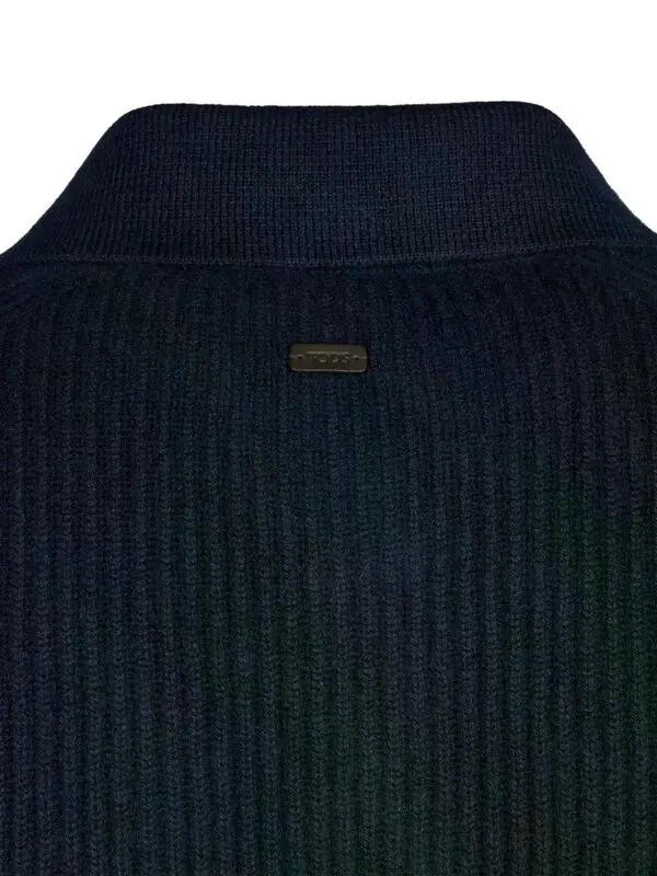 TOD'S Ribbed Polo-collar Cardigan