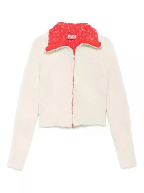 DIESEL Zip-front Cardigan - White