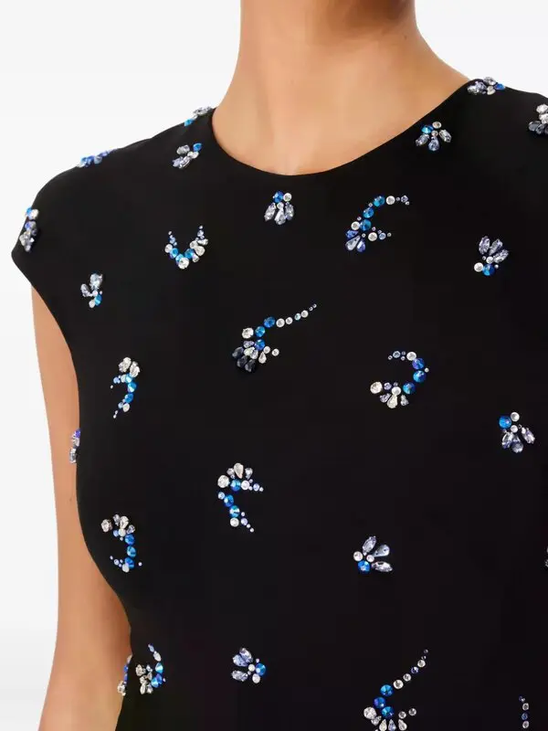 Jenny Packham Embellished Cap-sleeve Midi Dress