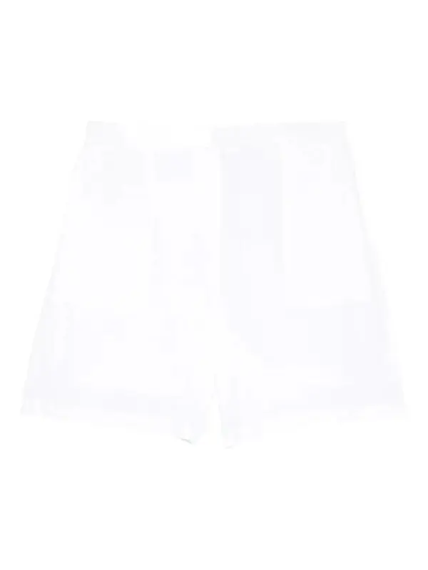 Marc O'polo Flat-front Linen Shorts - White