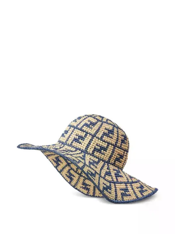 Fendi Patterned Sun Hat - Neutrals