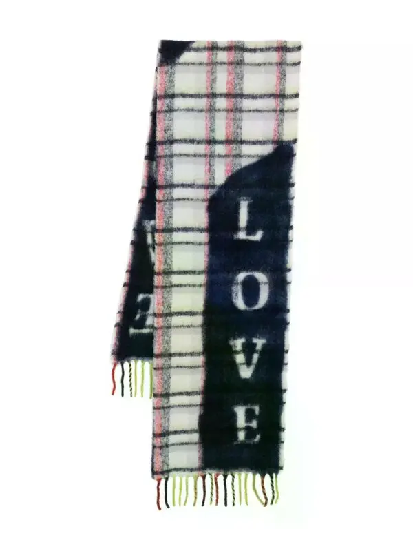 Faliero Sarti Love Love Fringed Scarf - Blue