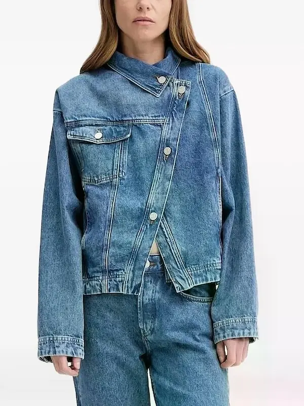 WON HUNDRED Kirsten Asymmetrical Denim Jacket