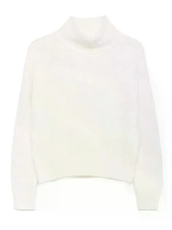 LISA YANG Turtleneck Ribbed Cashmere Sweater