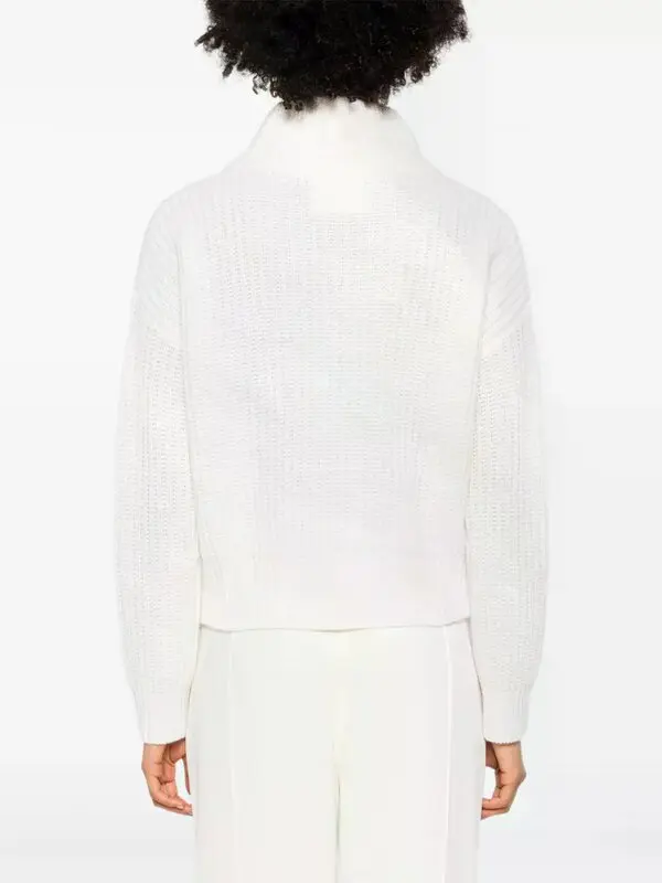 LISA YANG Turtleneck Ribbed Cashmere Sweater