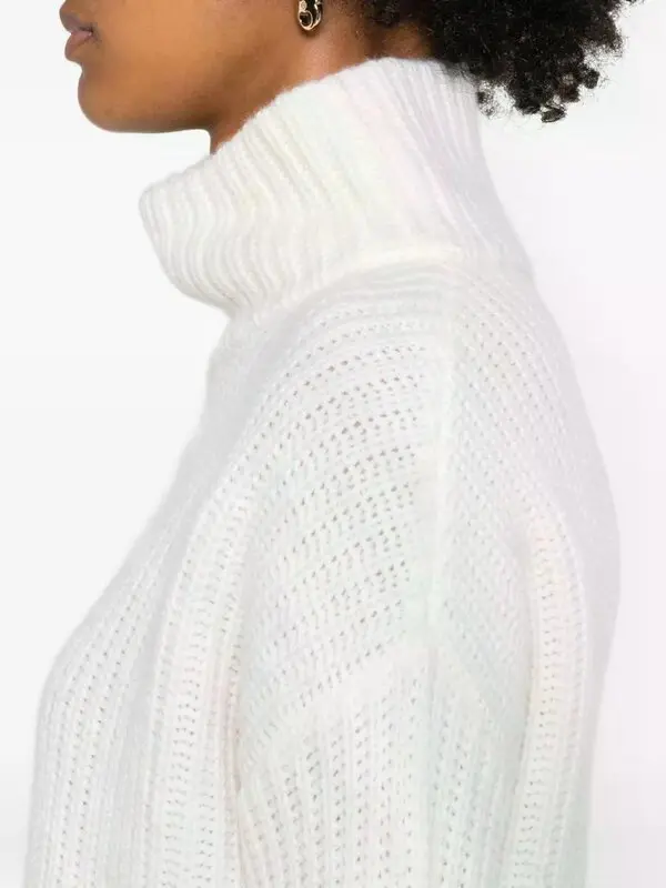 LISA YANG Turtleneck Ribbed Cashmere Sweater