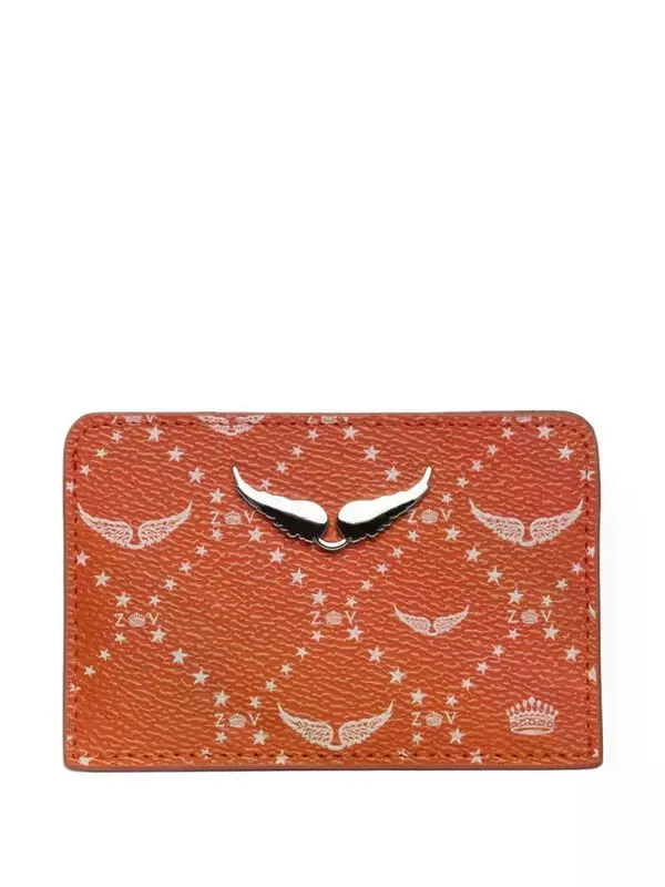 Zadig&Voltaire Monogram Star-print Cardholder - Orange
