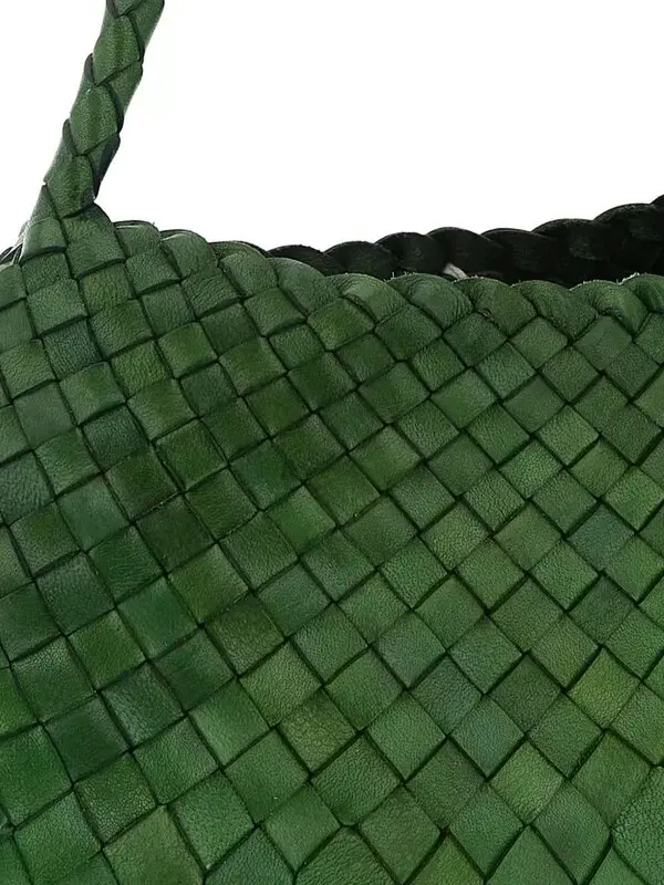 Dragon Diffusion Rosanna Interwoven Leather Tote Bag - Green