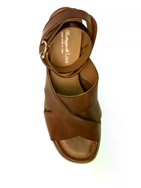 LA BOTTEGA DI LISA 55mm Crossover Leather Sandals