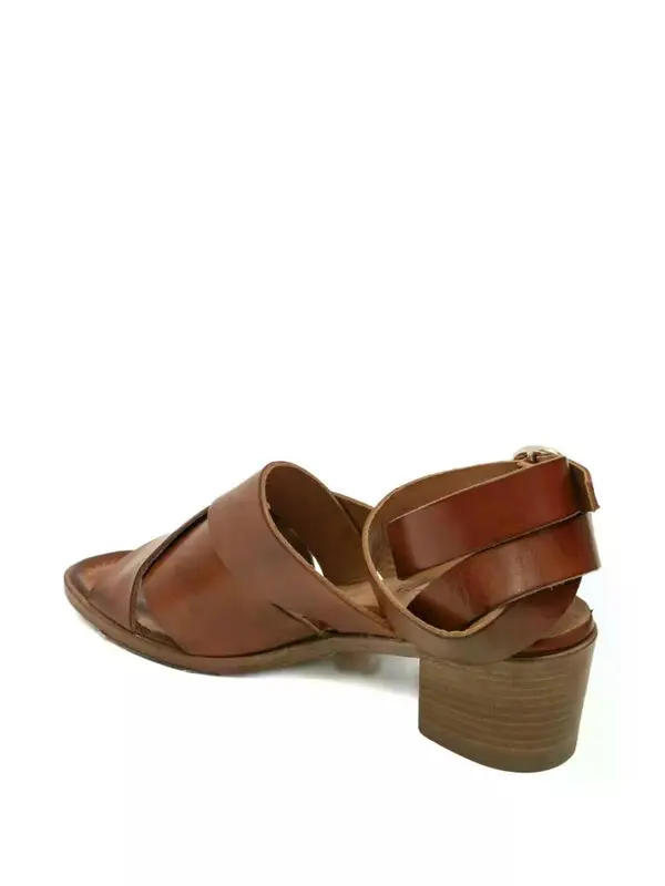 LA BOTTEGA DI LISA 55mm Crossover Leather Sandals