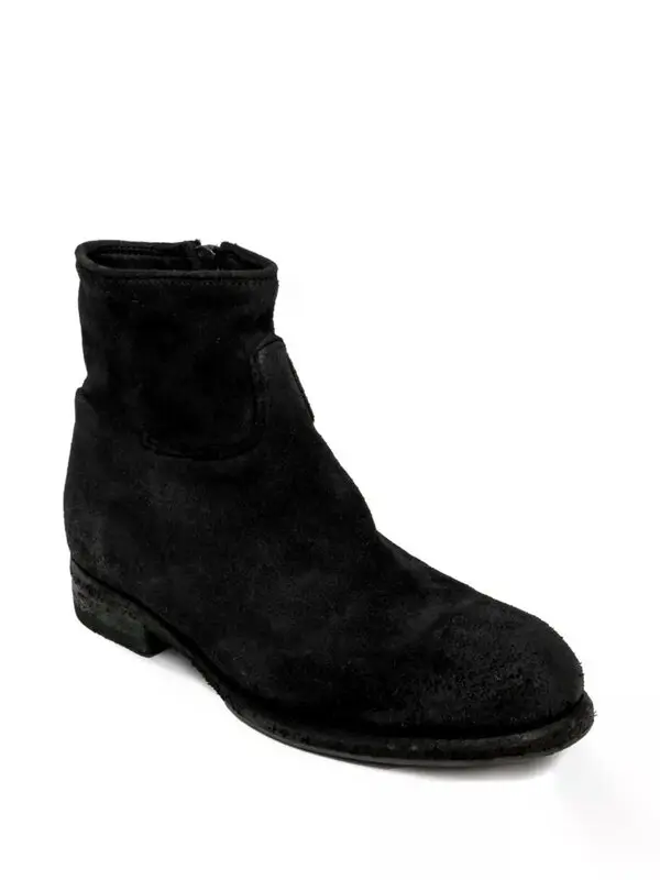 PAUL SILENCE Suede Ankle Boots With Zip Detail