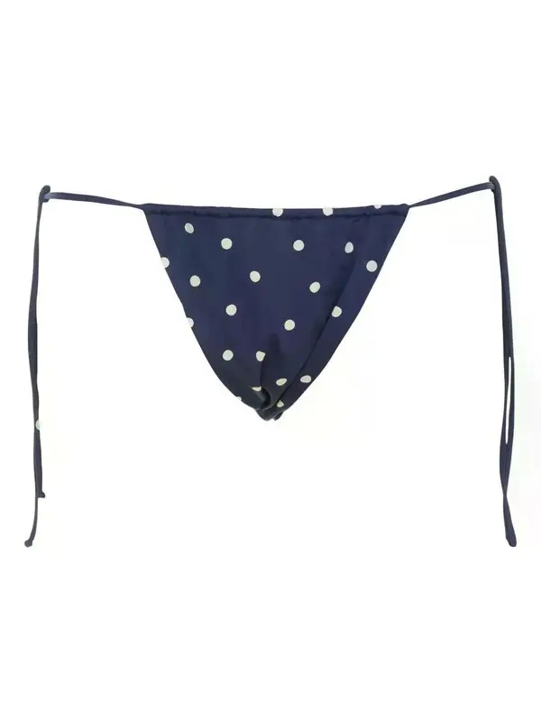 MC2 SAINT BARTH Polka-dot Tie-side Bikini Bottom - Blue