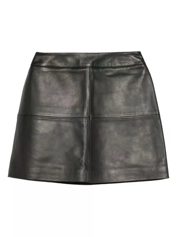 Eric Bompard Leather Mini Skirt