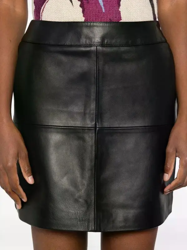 Eric Bompard Leather Mini Skirt