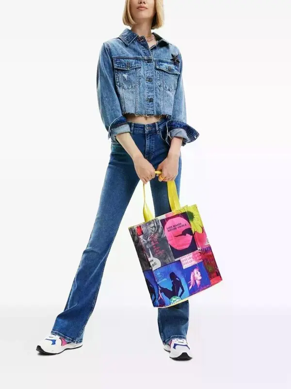 Desigual Lace-up Denim Jacket
