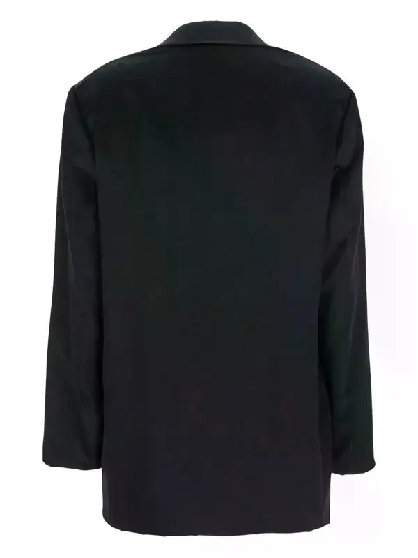 Alberta Ferretti Satin-lapel Double-breasted Jacket