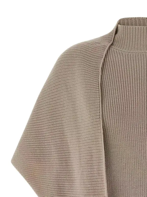 ENTIRE STUDIOS Wrap Turtleneck Sweater - Neutrals