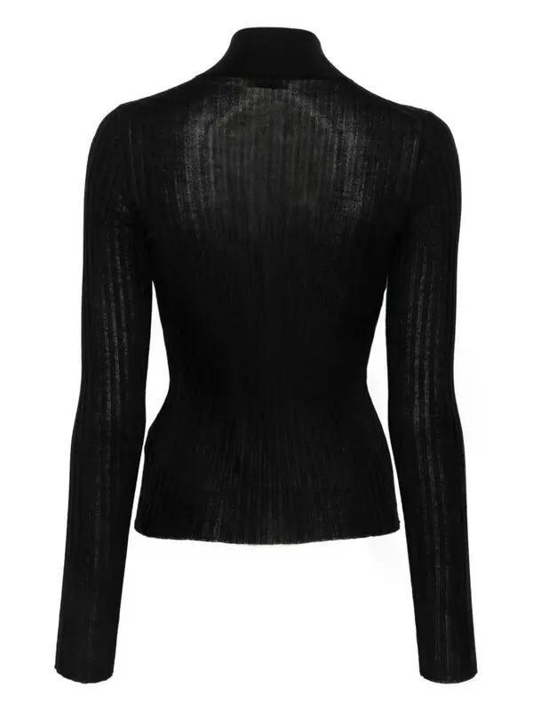 MRZ Zip-front Ribbed Sweater