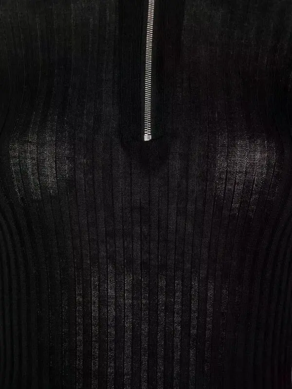 MRZ Zip-front Ribbed Sweater