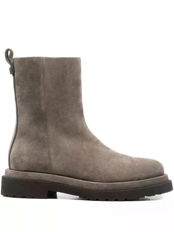 Brunello Cucinelli 30mm Side-zip Ankle Boots