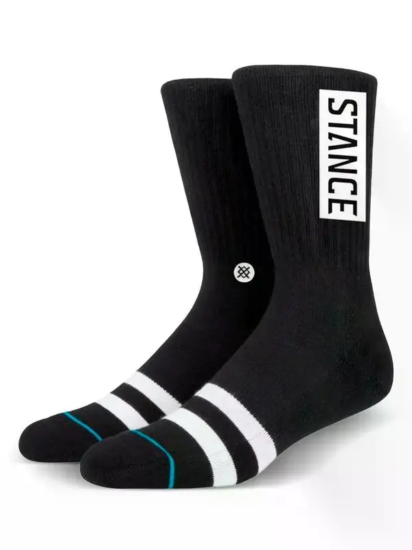Stance Striped Socks With Logo - Black