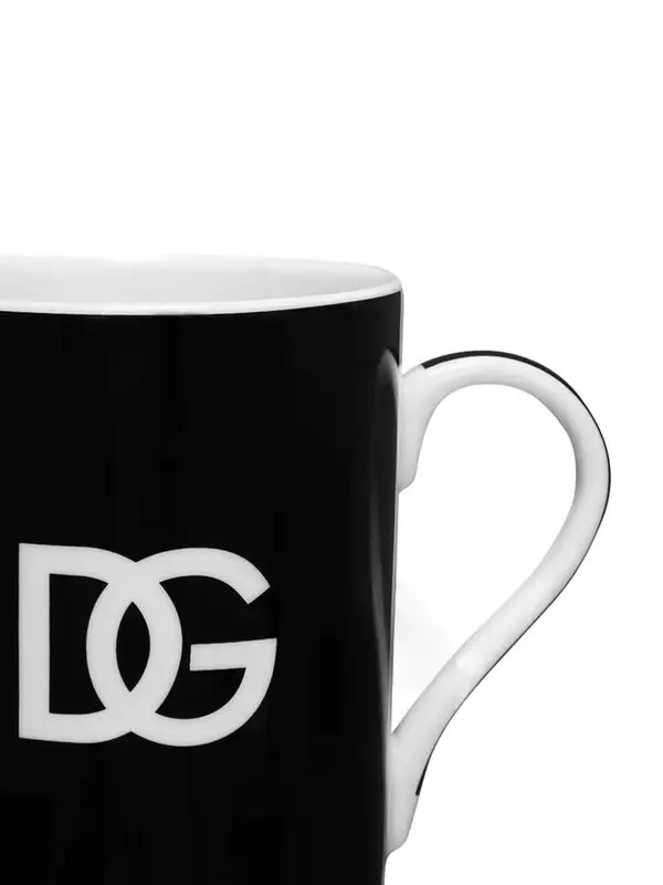 Dolce & Gabbana Dg Print Porcelain Mug - Black