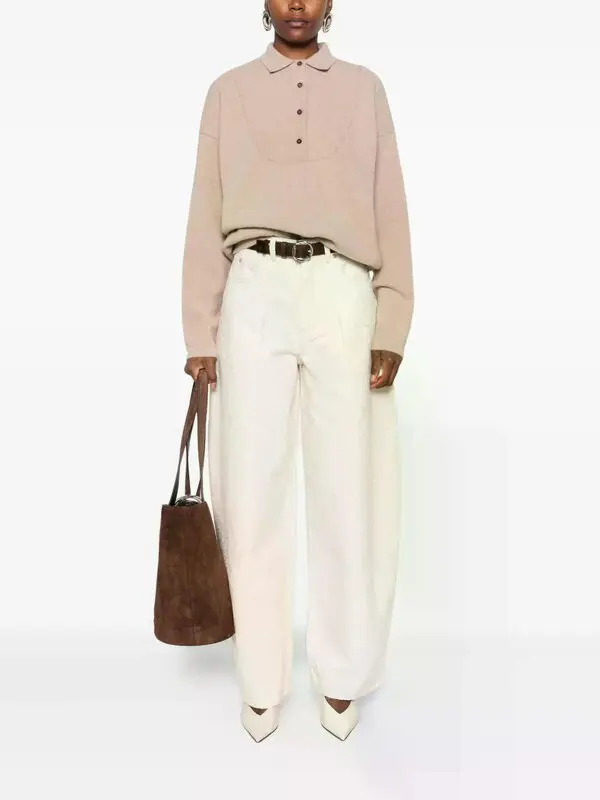 Jacquemus Button Polo-neck Sweater - Neutrals