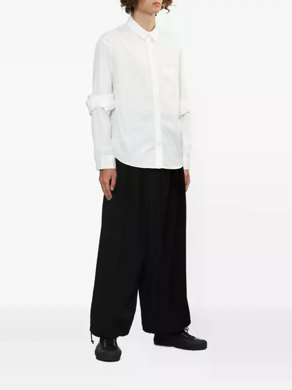Simone Rocha Gathered-cuff Cotton Shirt