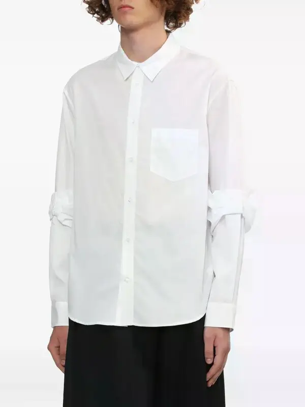 Simone Rocha Gathered-cuff Cotton Shirt