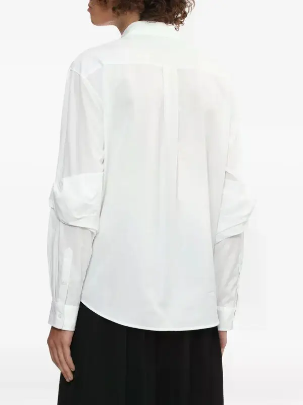 Simone Rocha Gathered-cuff Cotton Shirt