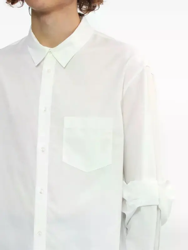 Simone Rocha Gathered-cuff Cotton Shirt