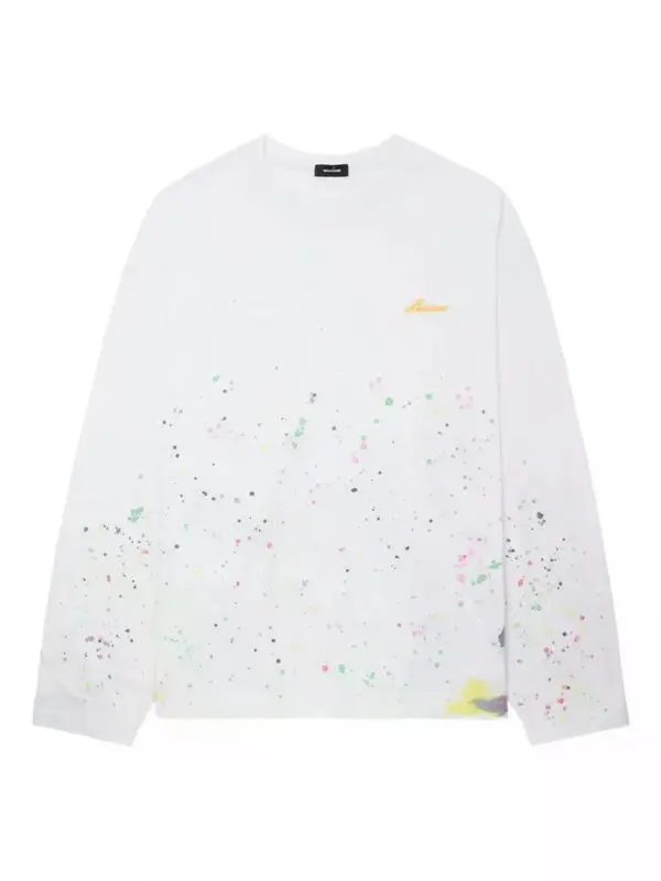 We11Done Paint-splatter Long-sleeve T-shirt