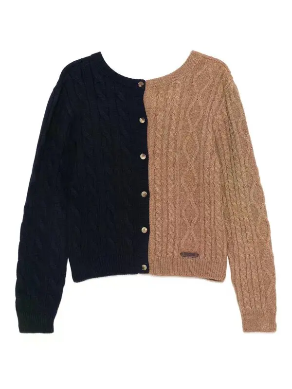 Moschino Cable-knit Cardigan - Brown