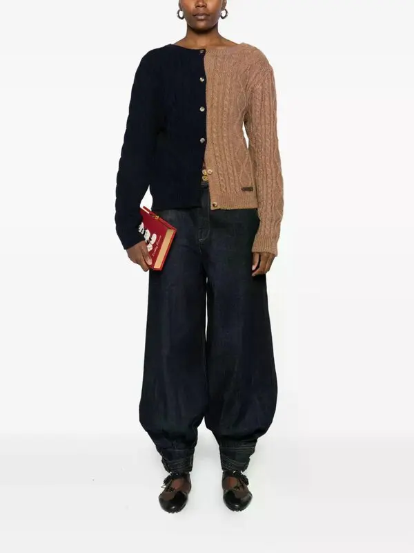 Moschino Cable-knit Cardigan - Brown