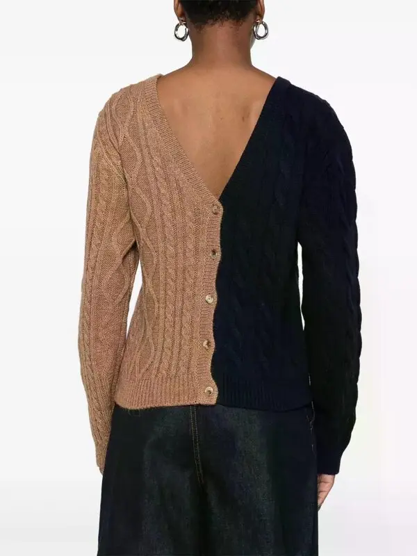 Moschino Cable-knit Cardigan - Brown