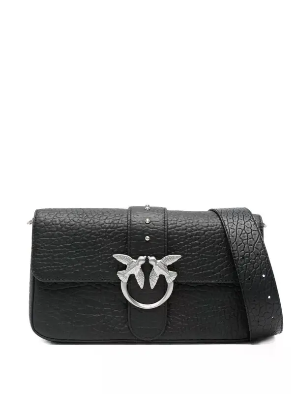 Pinko Textured Leather Shoulder Bag