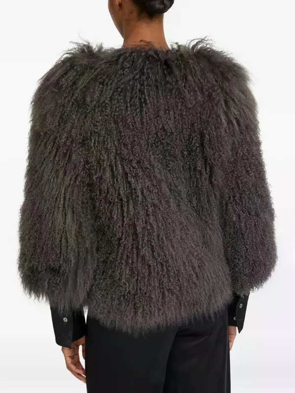 YVES SALOMON Shearling Jacket - Grey