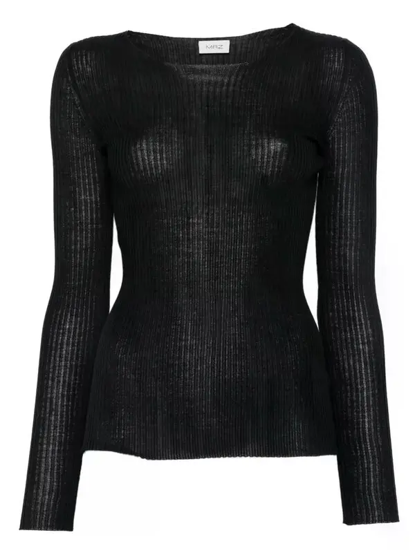 MRZ Ribbed Long-sleeve Wool Top