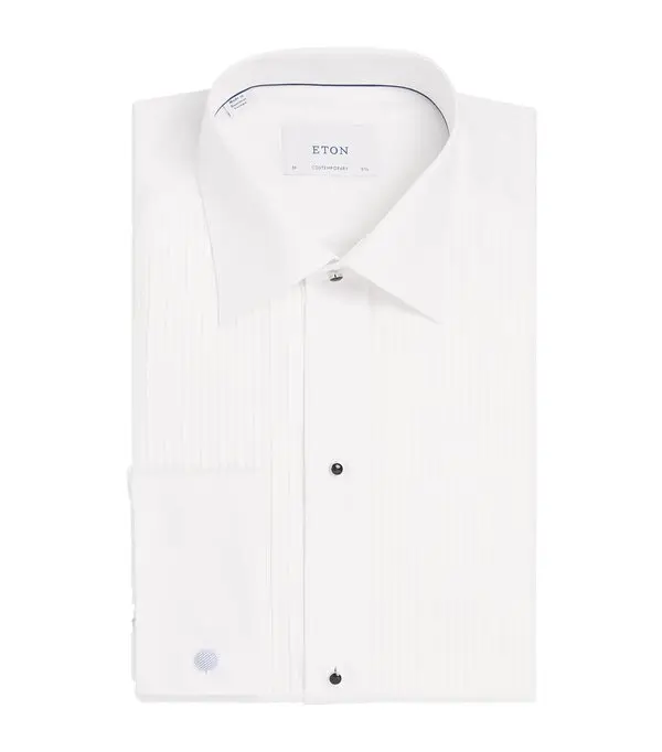 Eton Plissé-front Contemporary Fit Shirt - White