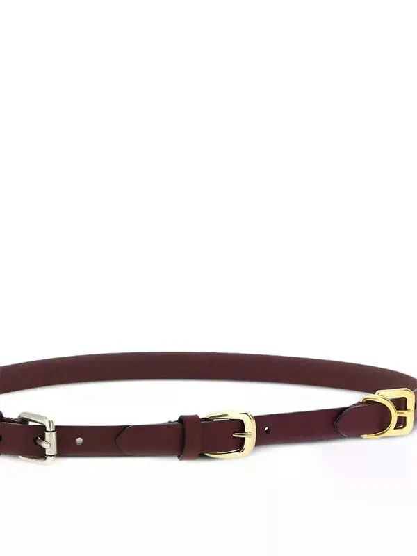 Etro Leather Buckle Belt - Red