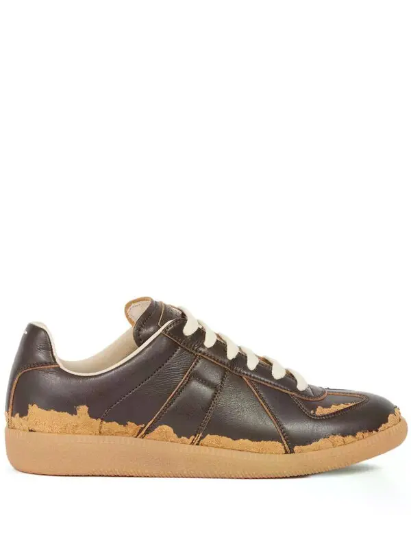 MAISON MARGIELA Replica Lace-up Sneakers - Brown