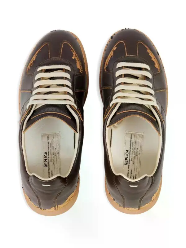 MAISON MARGIELA Replica Lace-up Sneakers - Brown