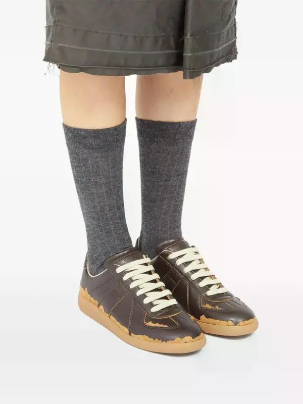 MAISON MARGIELA Replica Lace-up Sneakers - Brown